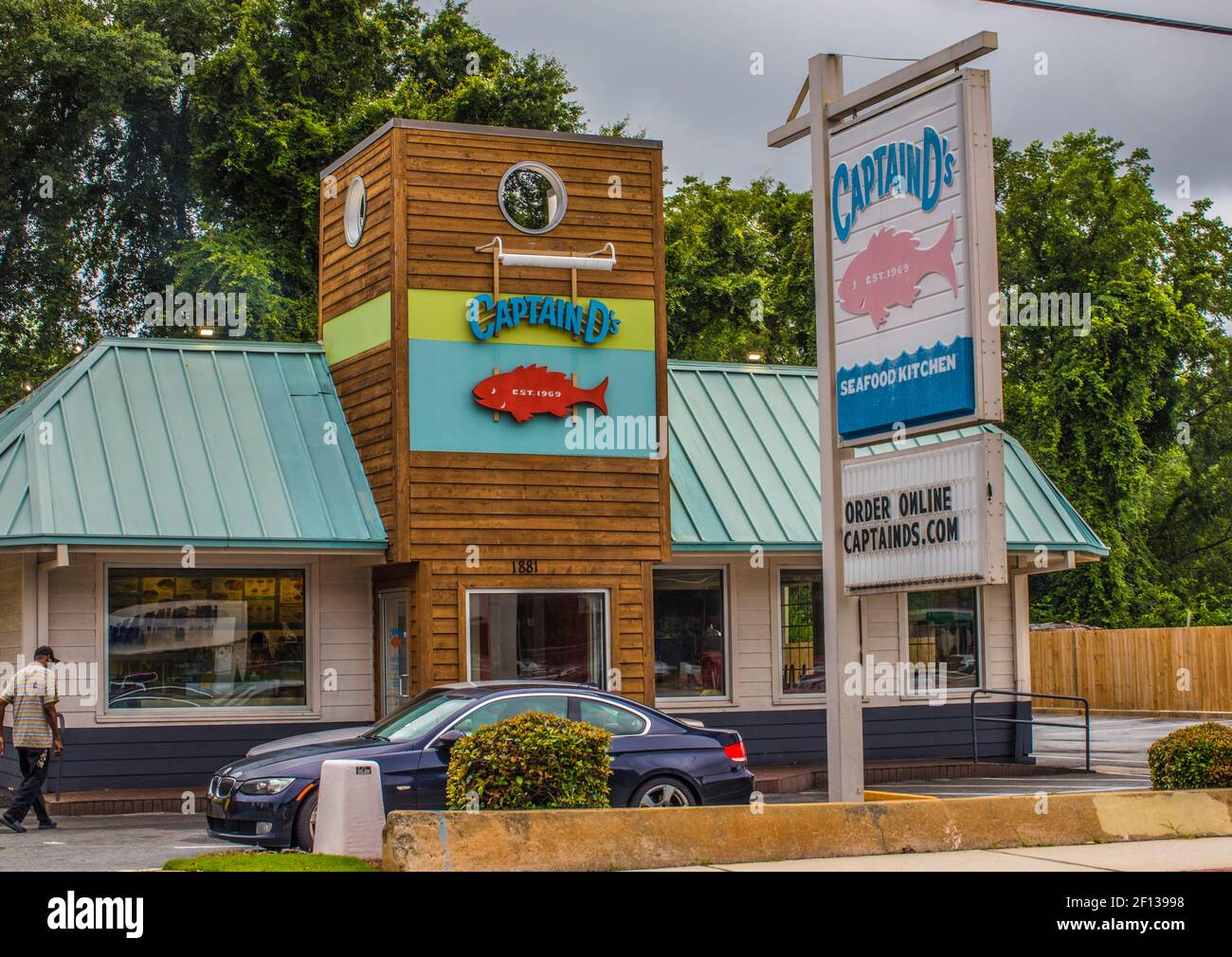 Decatur, Ga / USA - 07 07 20: View of an urban Captain D's with a ...