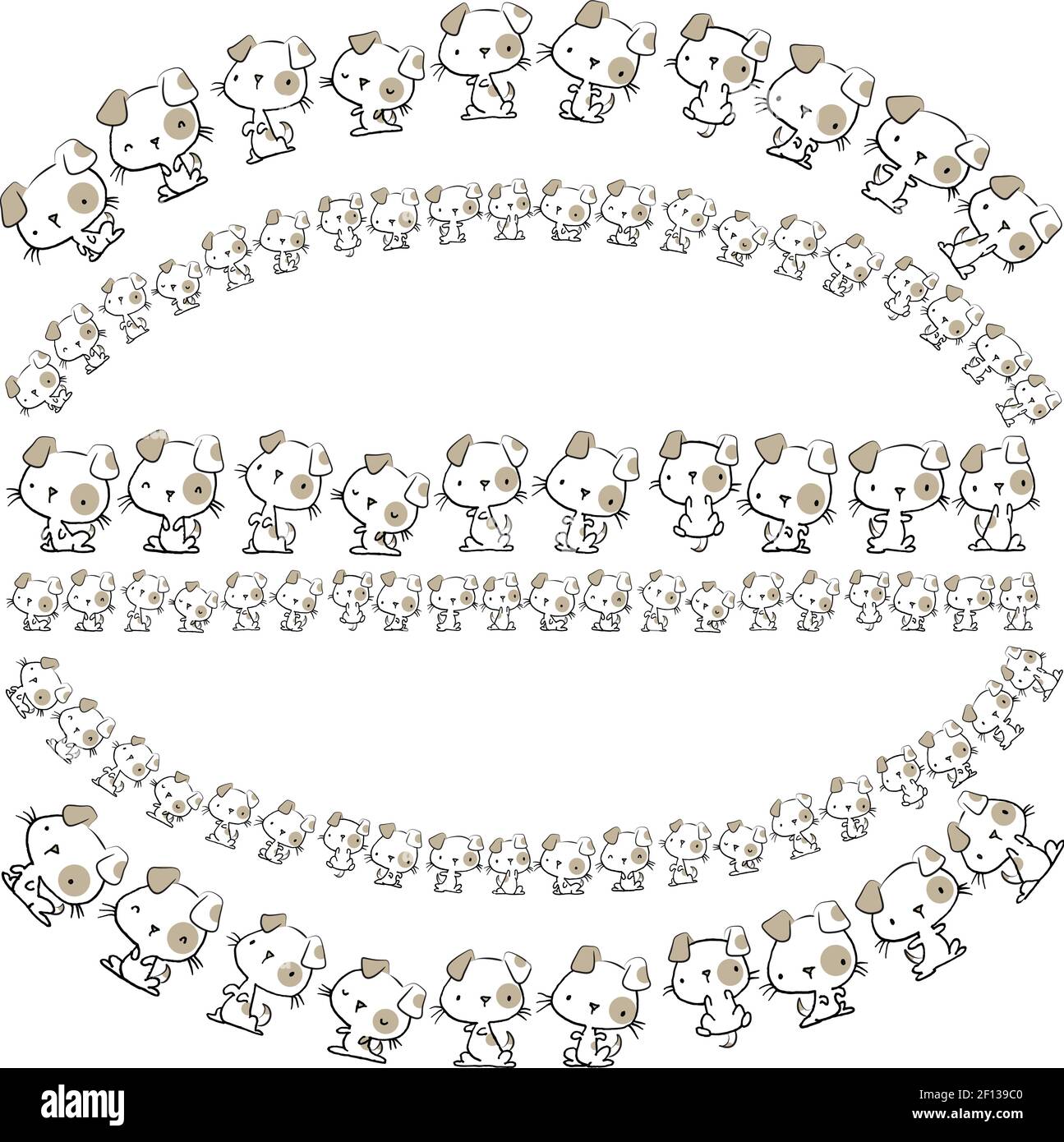 vector cartoon dog puppy background Stock Vector Image & Art - Alamy