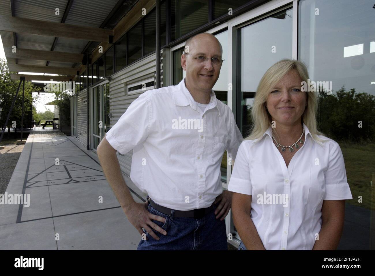 Russ Buchanan (left), of Buchanan Architecture, and Mary Ellen Cowan ...