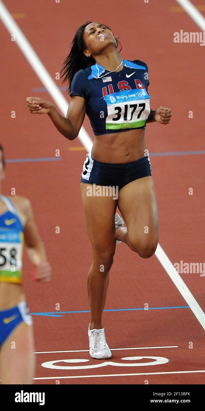 Queen Quedith Harrison of the United States competes in a heat of the ...