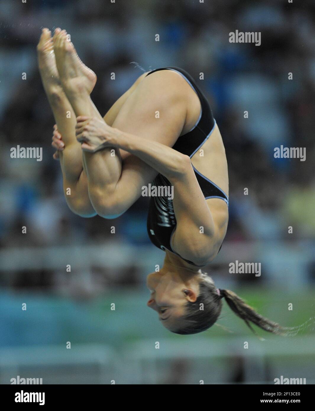 Tania Caganotto of Italy competes in the women's 3-meter springboard ...