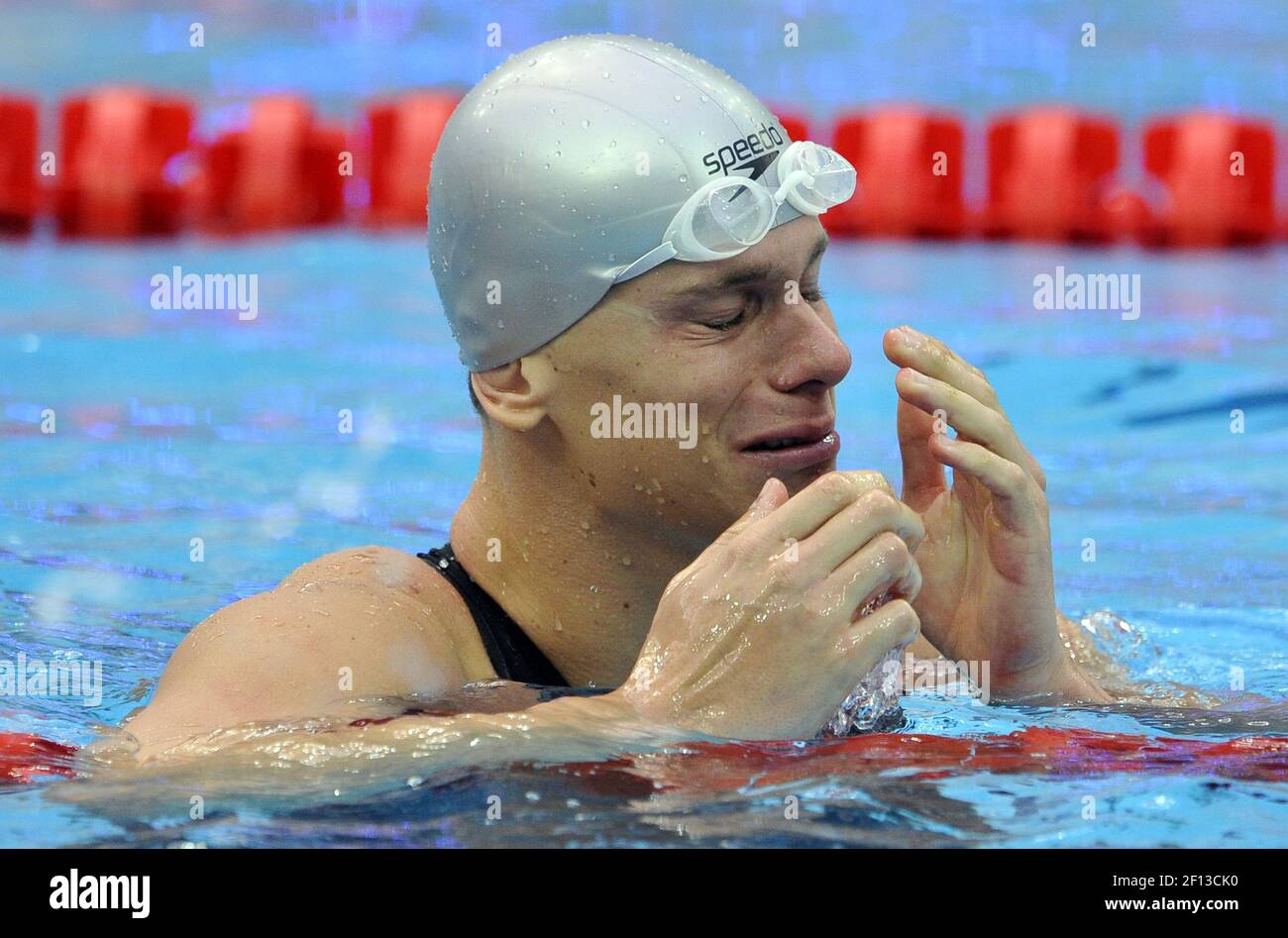 Cesar Cielo Filho of Brazil celebrates after winning gold in the 50 ...
