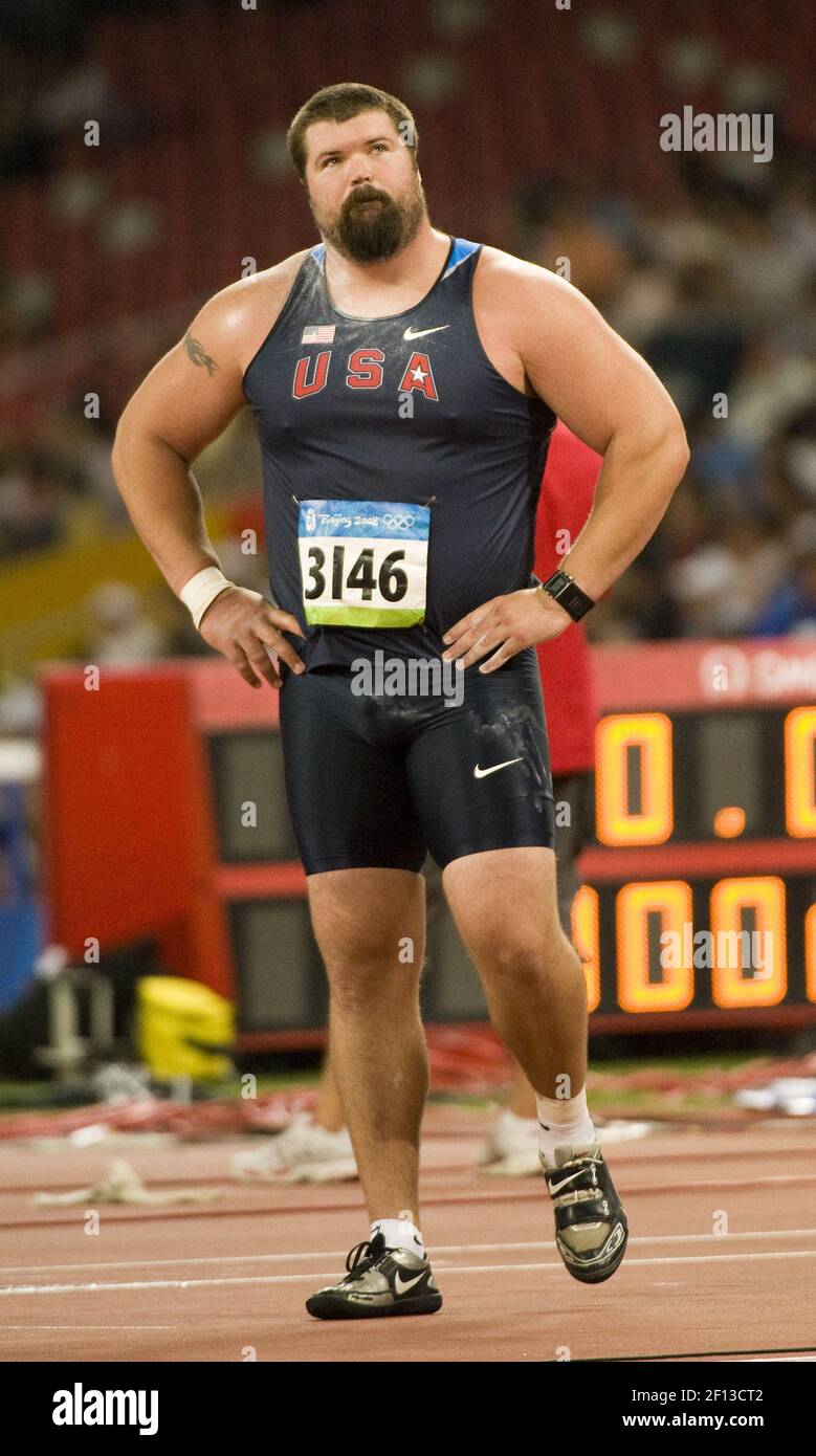 Christian Cantwell of the United States wins silver in the shot put on ...