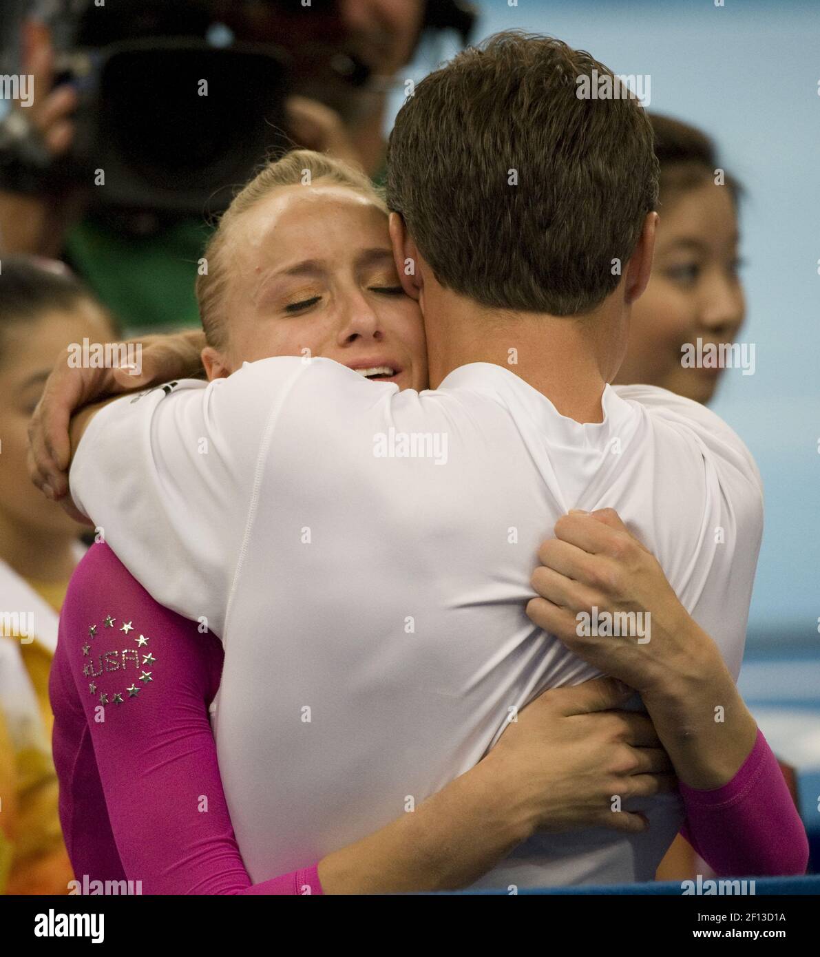 Nastia Liukin of the United States hugs her father and coach, Valeri ...