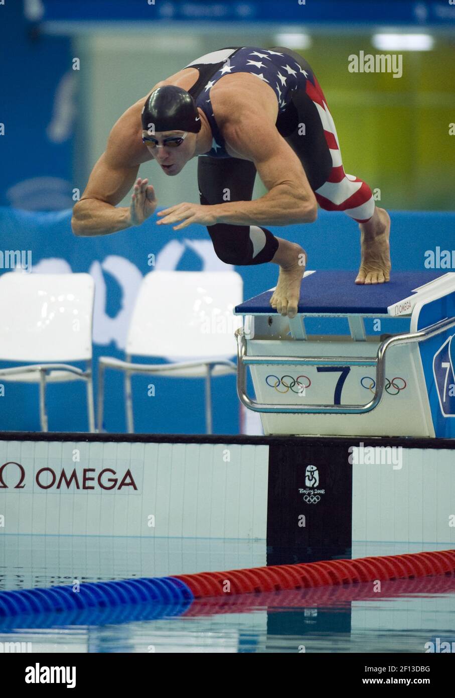 Jason Lezak of the United States starts on his way to bronze in the 100 ...
