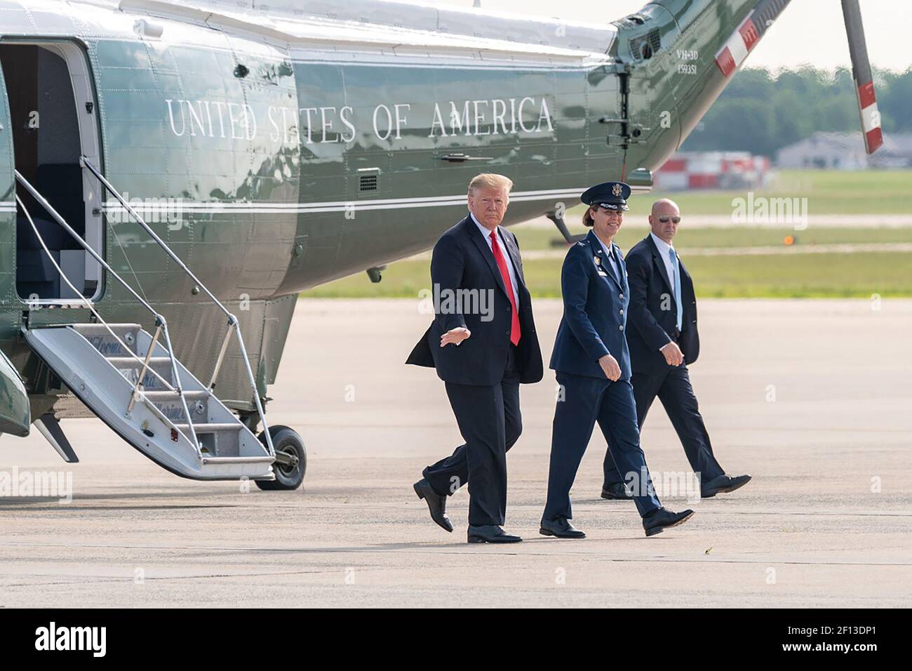 President Donald Trump arrives at Joint Base Andrews Air Force Base ...
