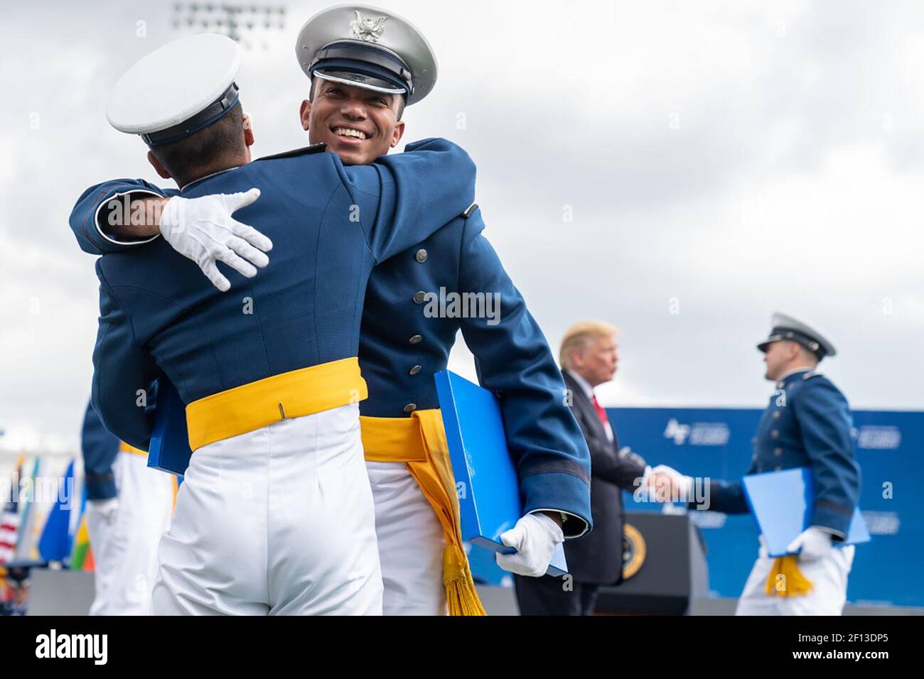 U.S. Air Force Cadets celebrate during the 2019 U.S. Air Force Academy ...