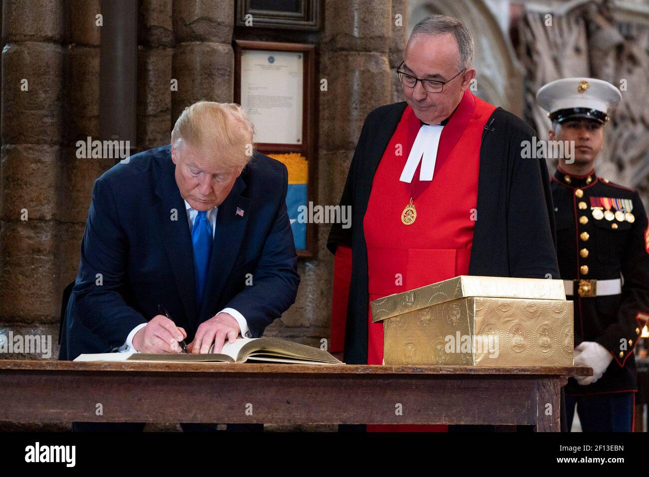 President Donald Trump joined by the Dean of Westminster Abbey The Very ...