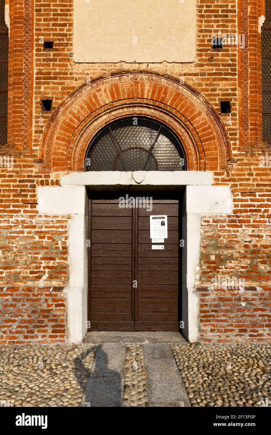 Church the parabiago old closed tower sidewalk italy lombardy Stock ...