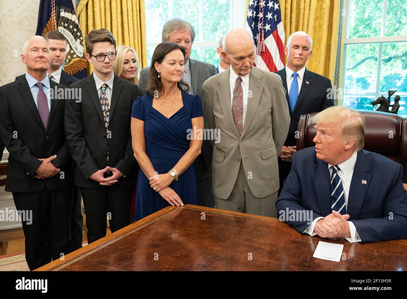 President Donald Trump Vice President Mike Pence and NASA Administrator ...
