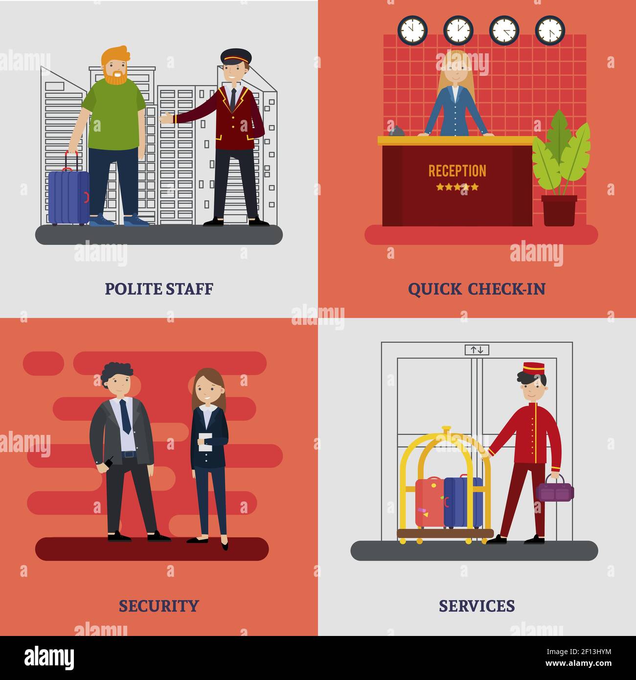 Quick check in desk Stock Vector Images - Alamy