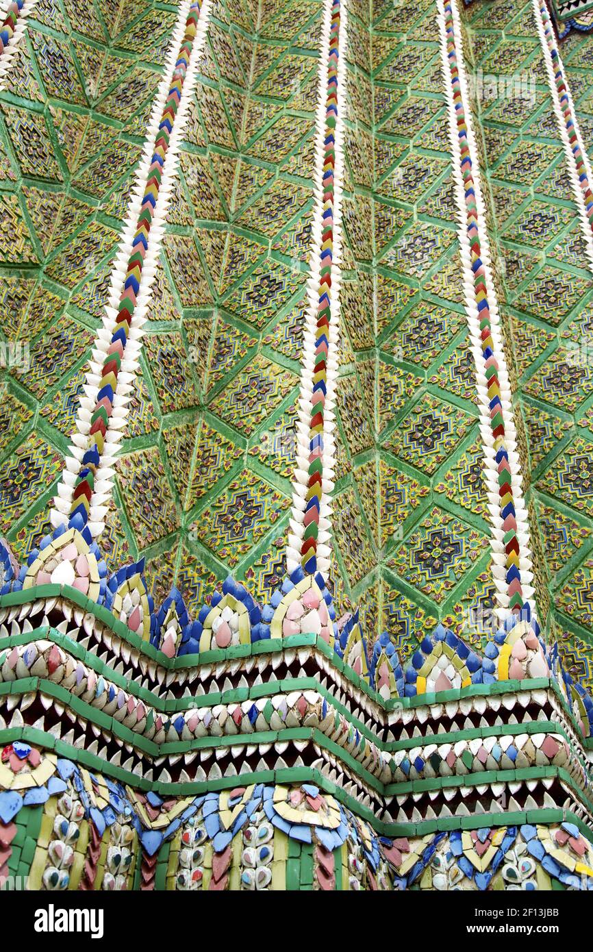 Thailand abstract in the big wall temple Stock Photo - Alamy