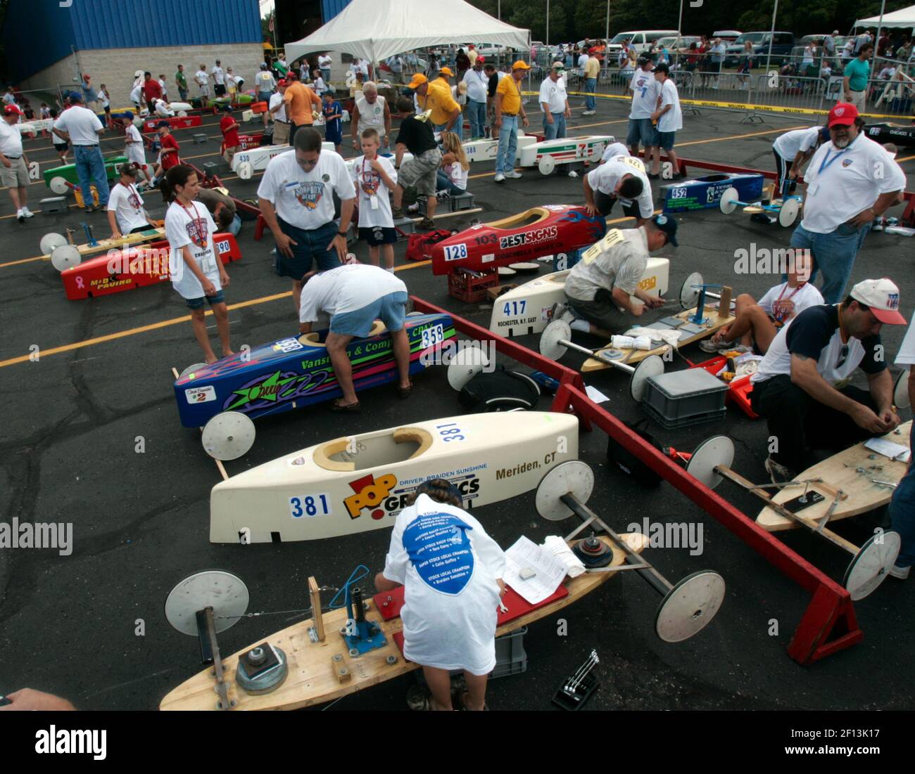 Derby Champs tune and weigh in at the All-American Soap Box Derby in ...