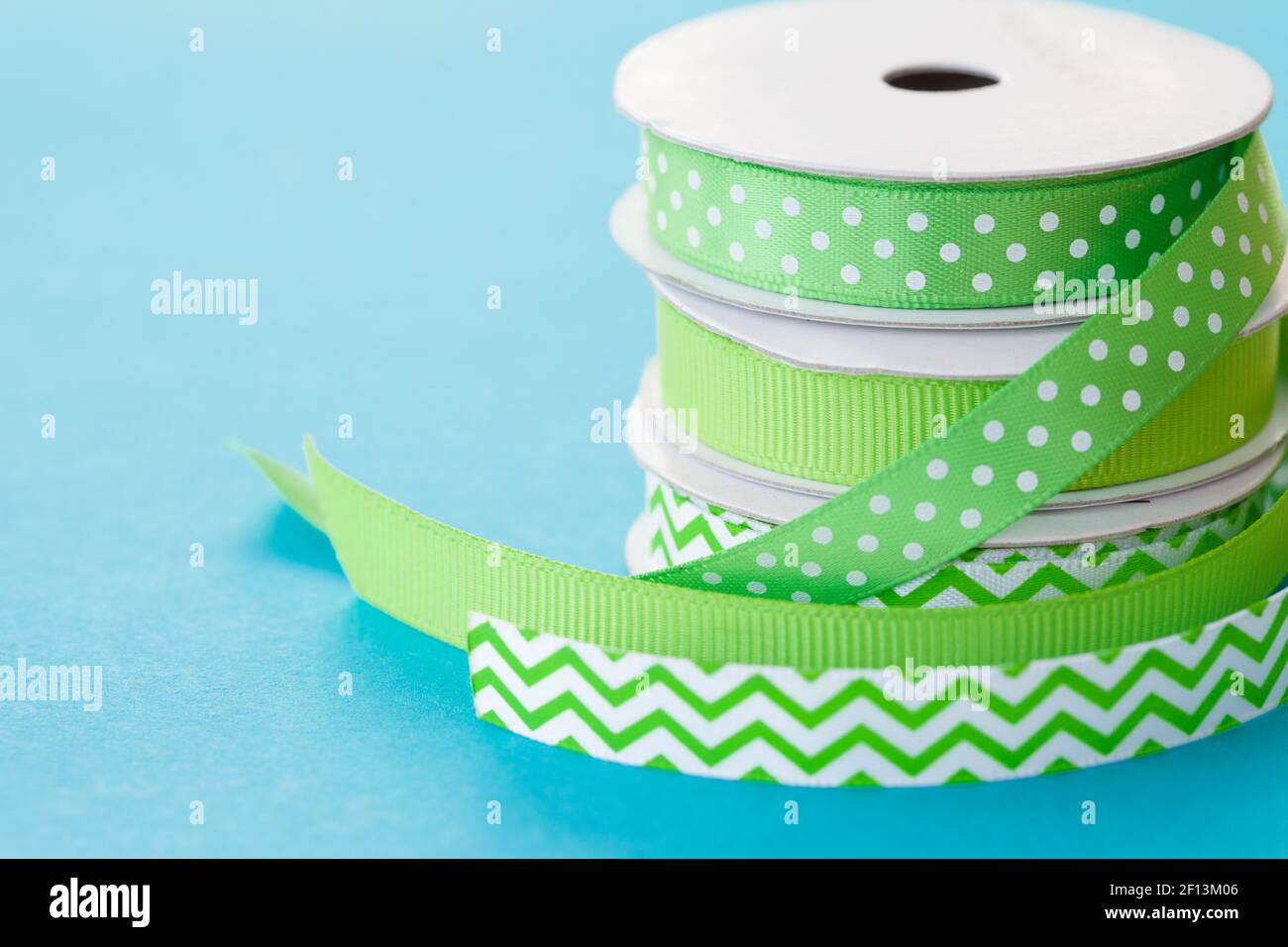 Colorful gift ribbons stacked Stock Photo - Alamy
