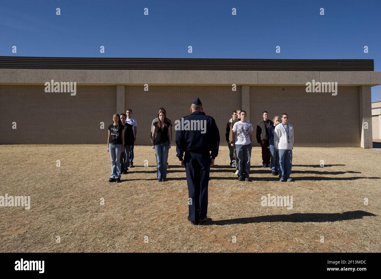 Master Sgt. Scott Newberry (center) instructs his ROTC class at Lee ...