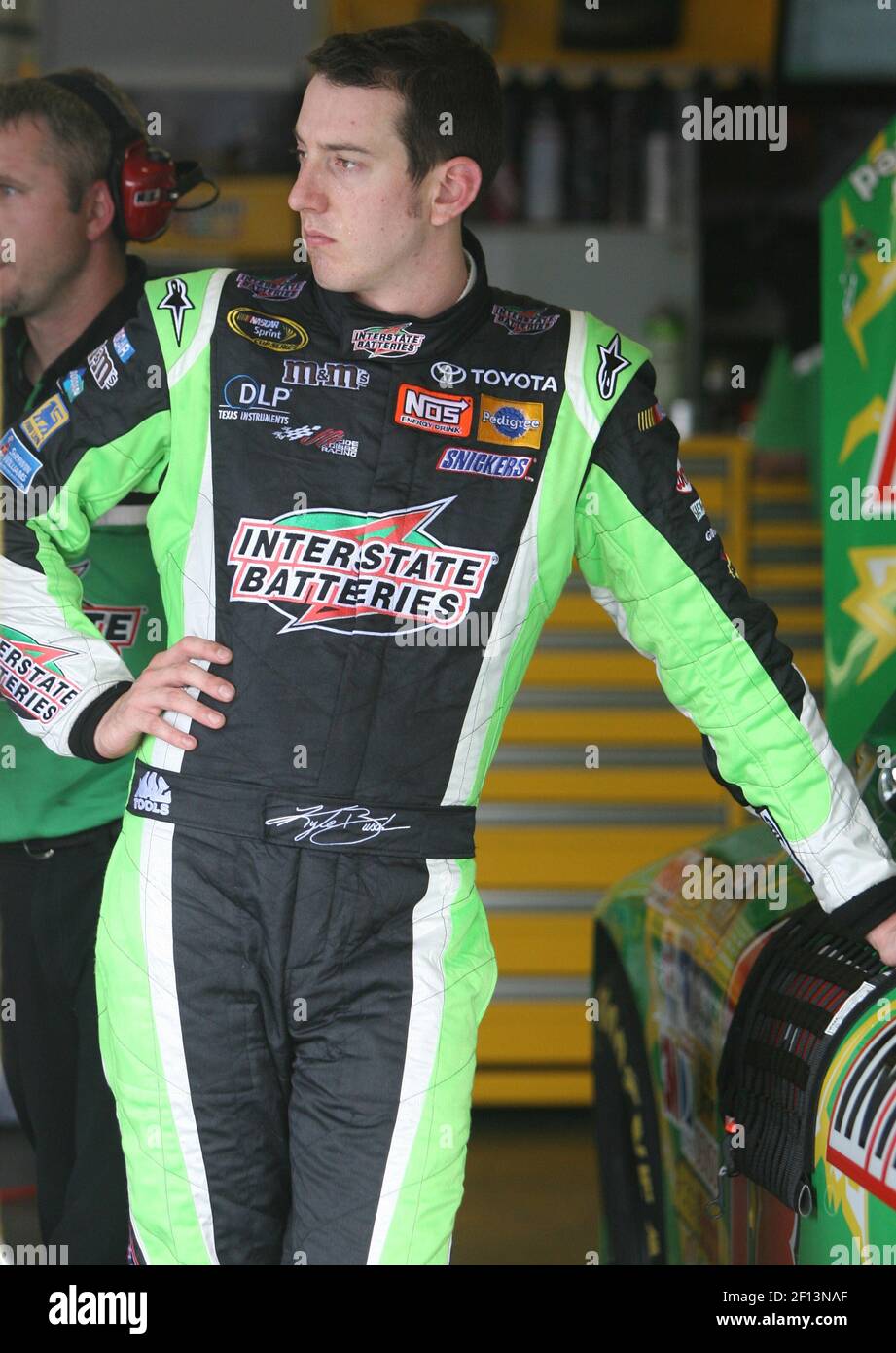 Kyle Busch, driver of the No. 18 Interstate Batteries Toyota, hangs out ...