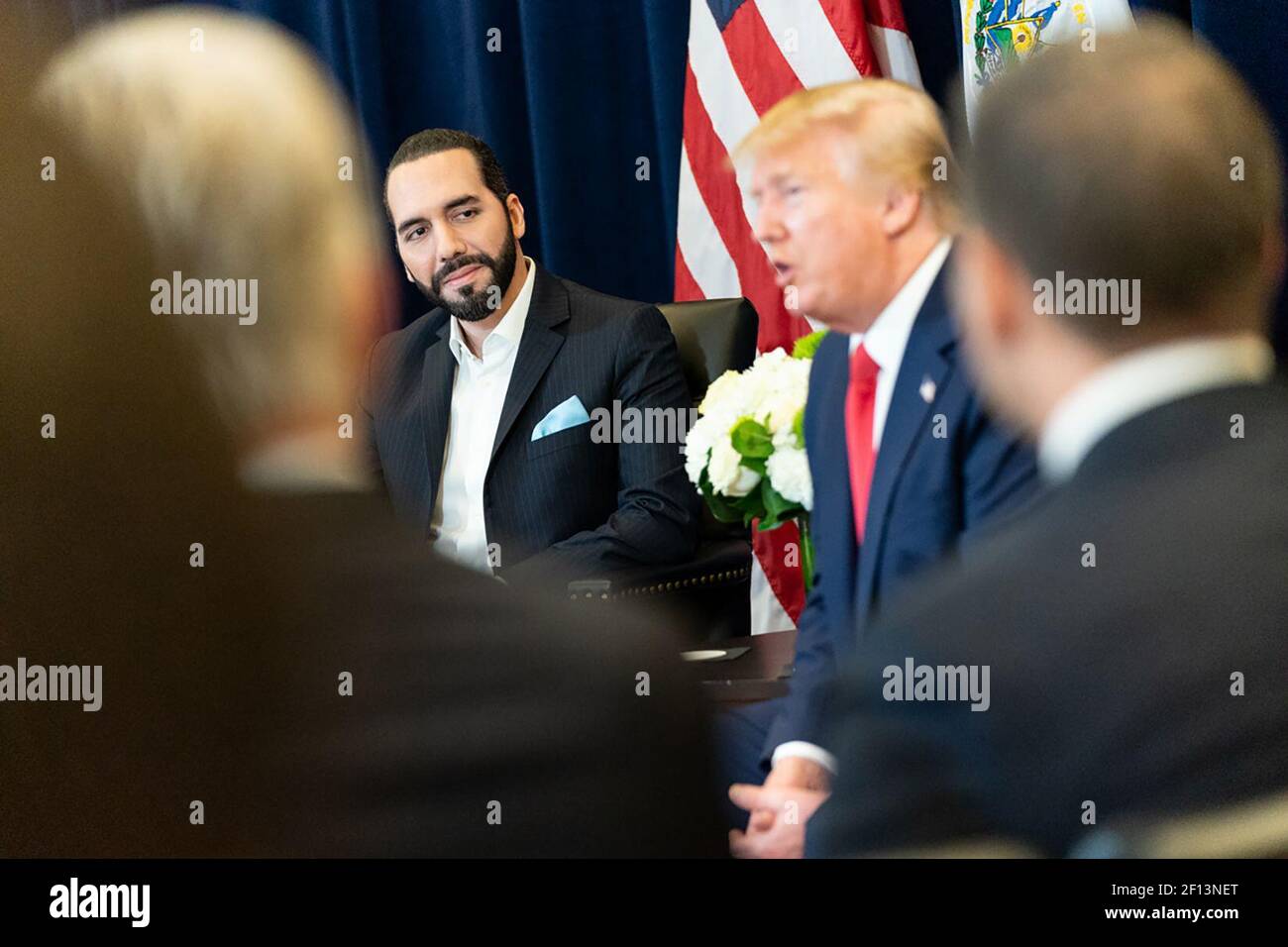 Nayib bukele meeting with donald trump hi-res stock photography and ...
