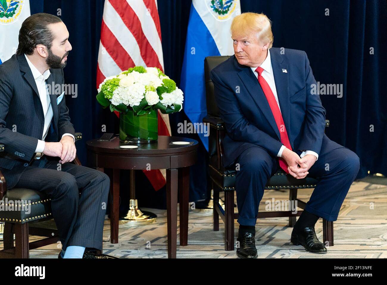 Nayib bukele meeting with donald trump hi-res stock photography and ...
