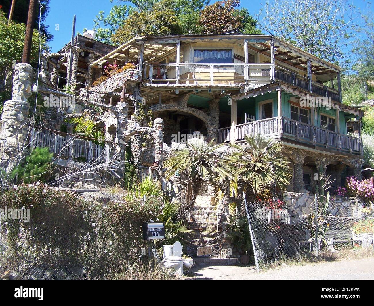 A California historical landmark in Cambria, the Nitt Witt Ridge, is an ...