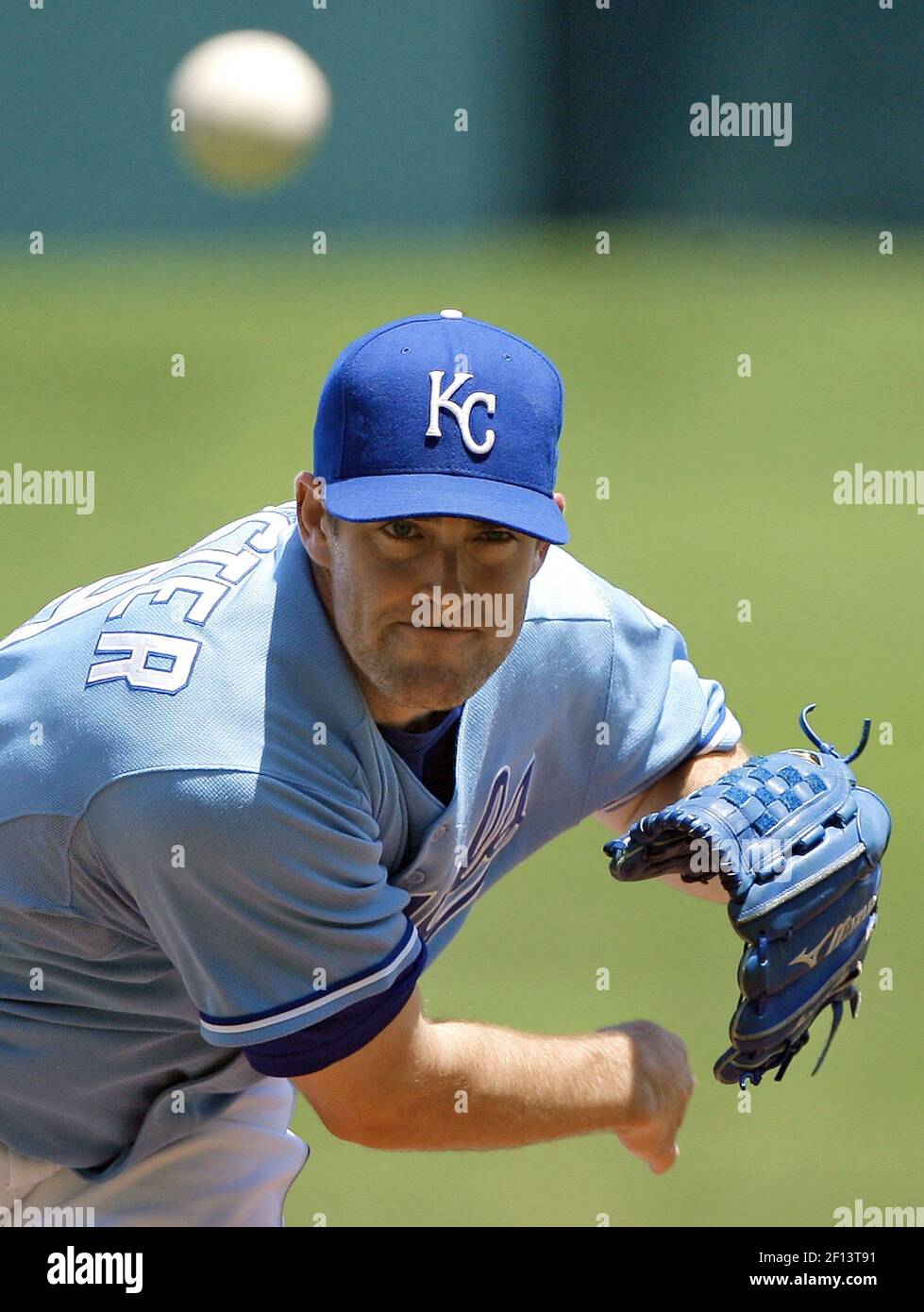 Kansas City Royals starting pitcher Brian Bannister works against the ...