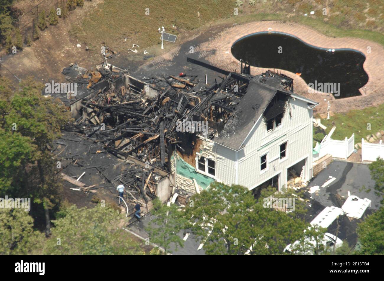 A fire raged at a home owned by rapper 50 Cent on Friday, May 30, 2008 ...