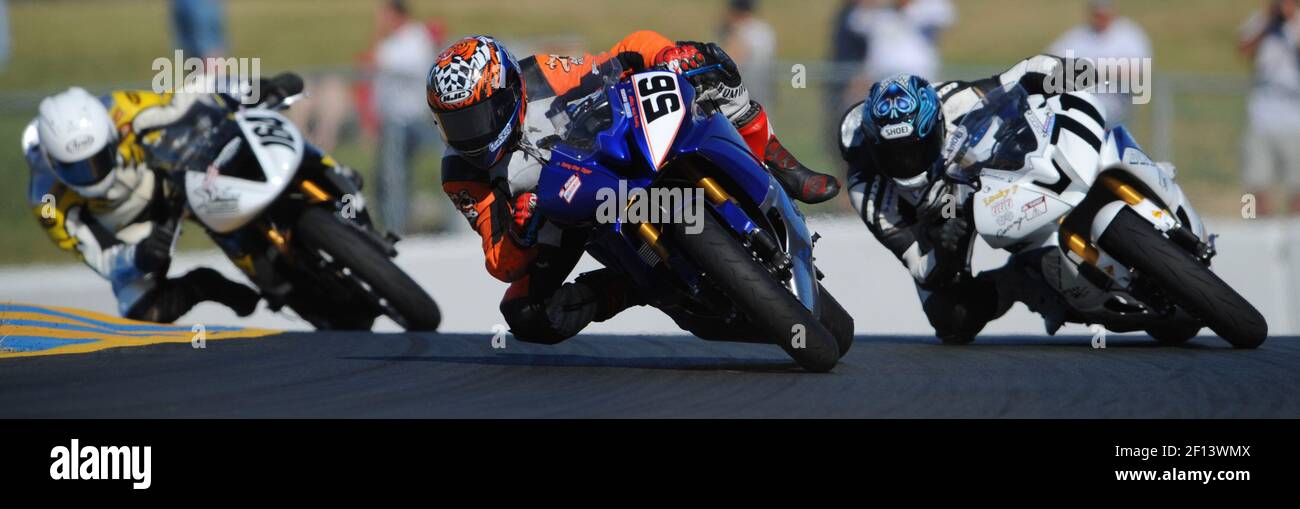 Tony Meiring (56) makes turn two during the AMA Formula Xtreme Series ...