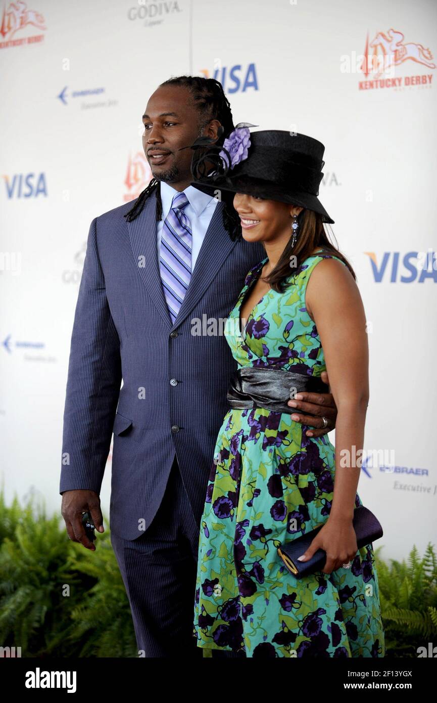 Boxing champion Lennox Lewis and his wife, Violet Lewis, arrived at the ...