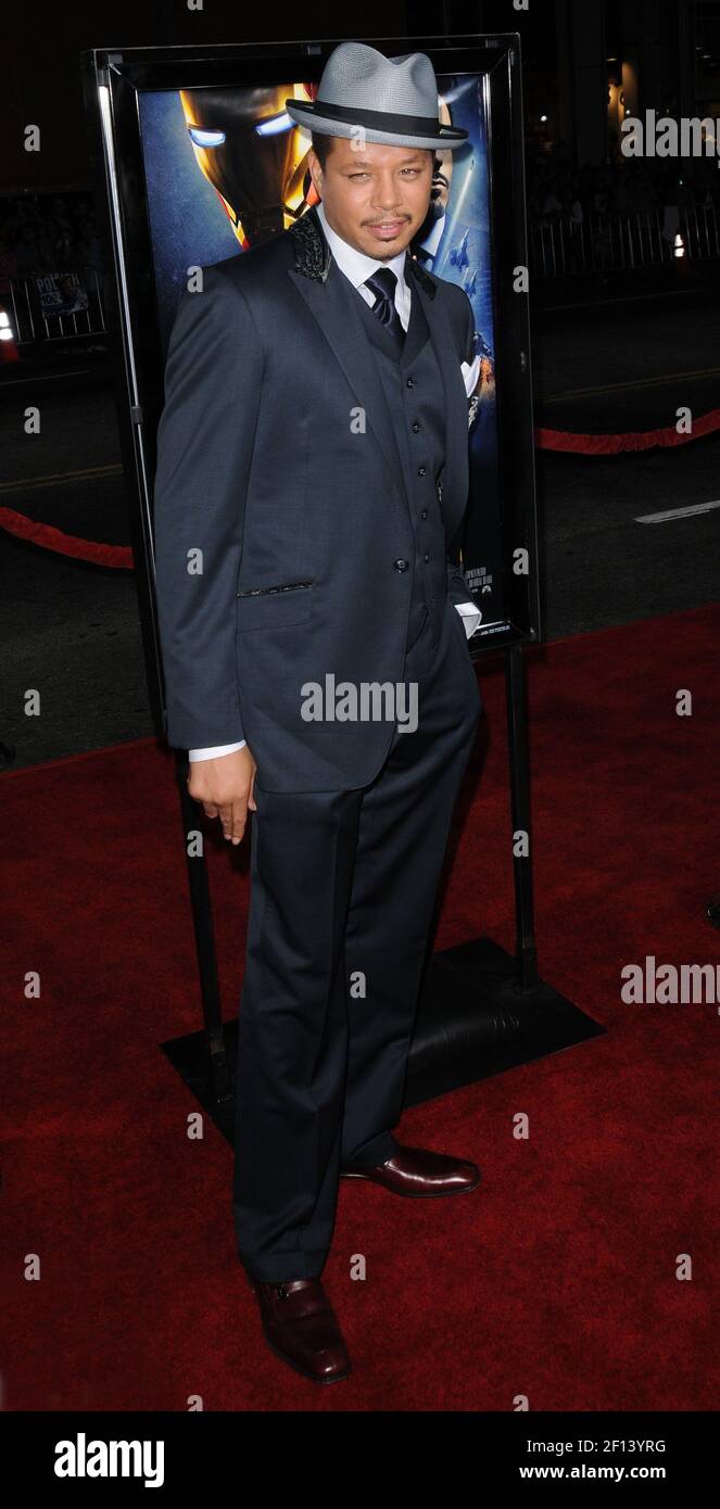 Terrence Howard arrives to the premiere of "Iron Man" held at Mann's ...