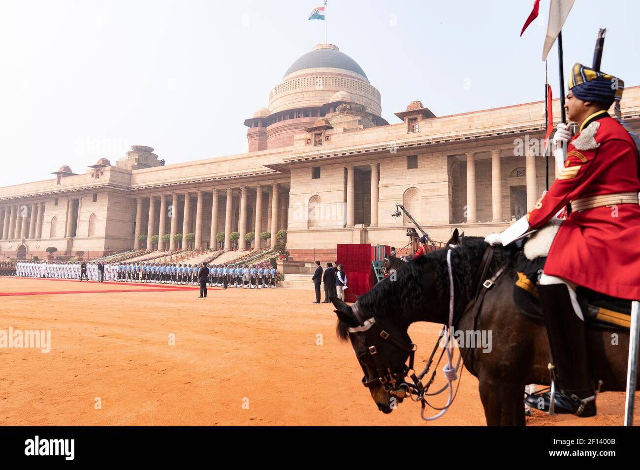 Presidential guard at the president palace at rashtrapati bhavan india ...