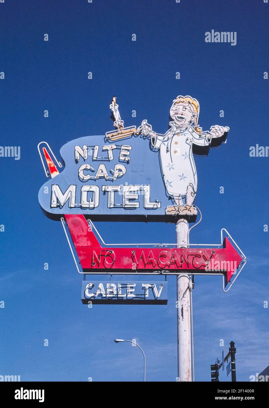 Nite cap motel sign hi-res stock photography and images - Alamy