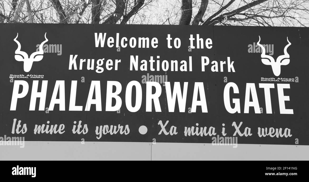 In south africa gate Black and White Stock Photos & Images - Alamy