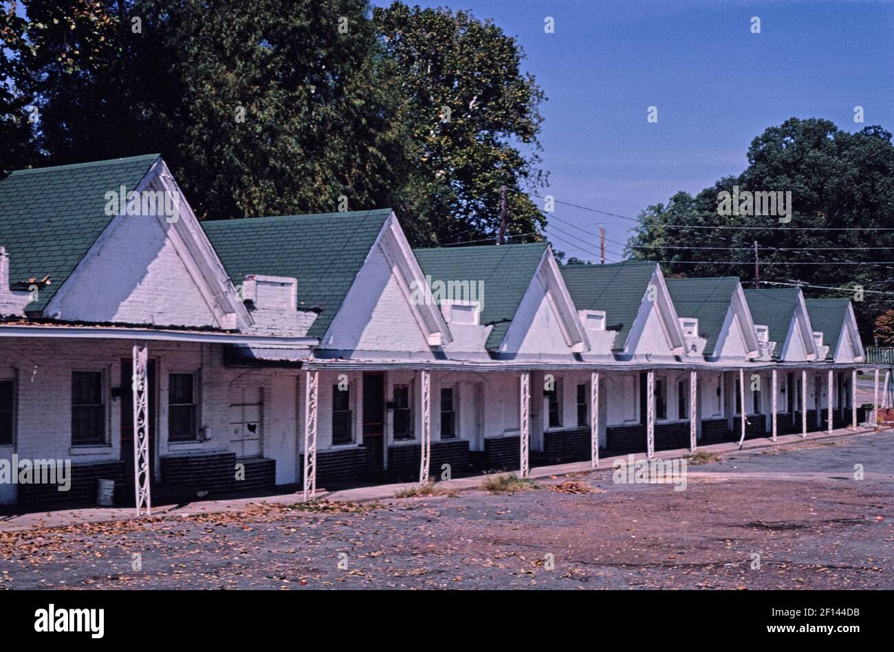 DeSoto Motel diagonal view 2 Route 49B Helena Arkansas ca. 1980 Stock ...