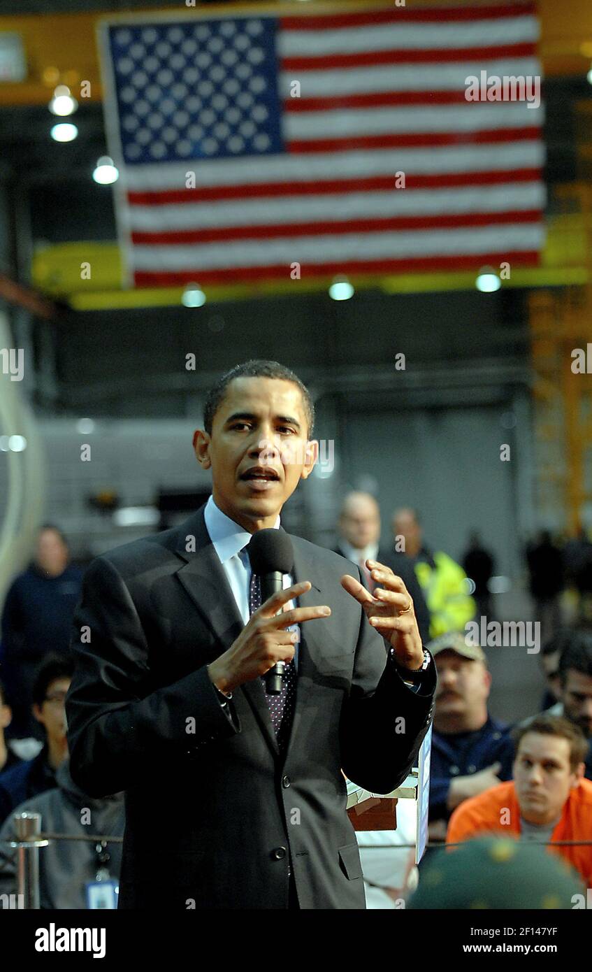Democratic presidential candidate Sen. Barack Obama speaks in Fairless ...