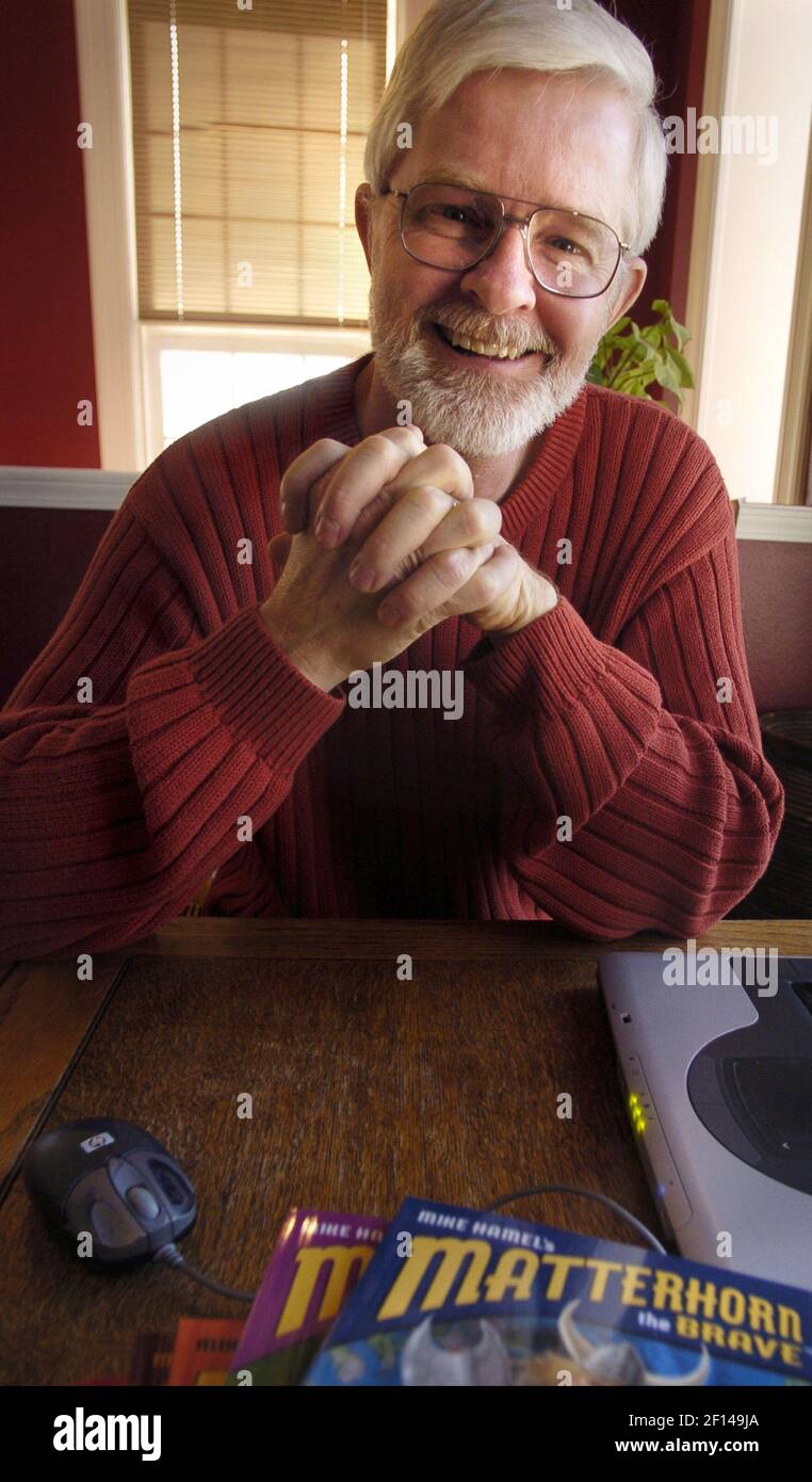 Mike Hamel works on the eighth book in his series "Matterhorn the Brave ...