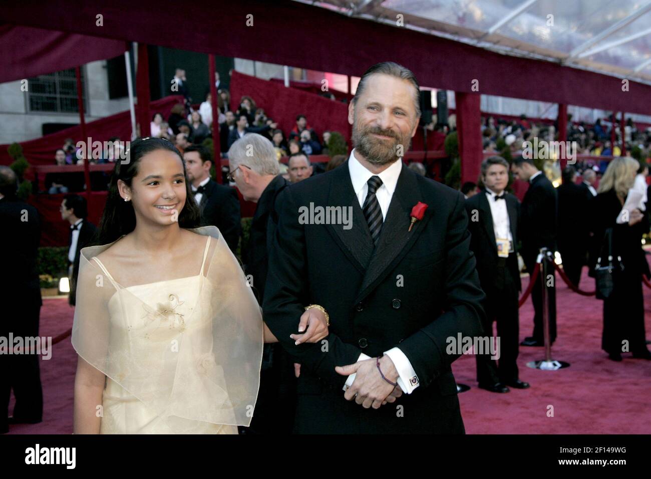 Viggo Mortensen arrives with his with niece Sydney for the 80th Academy ...