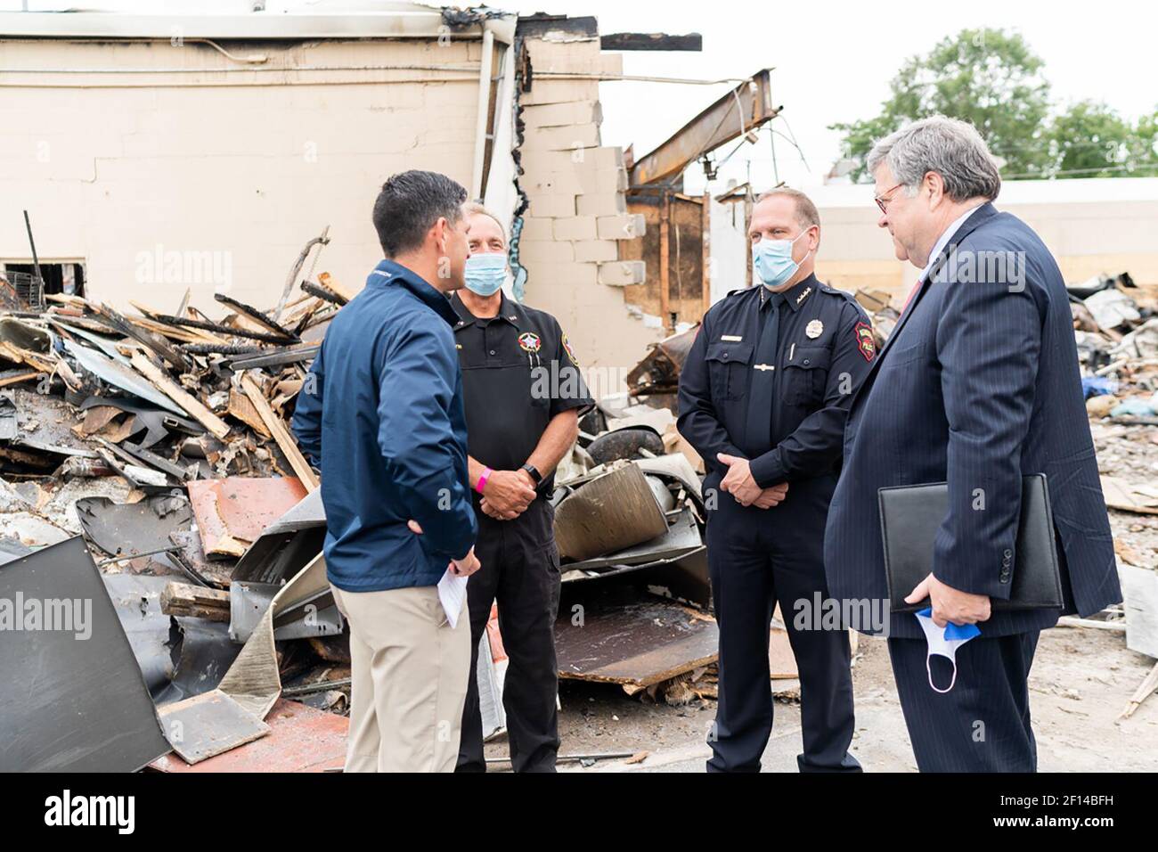 Inspecting riot damage hi-res stock photography and images - Alamy