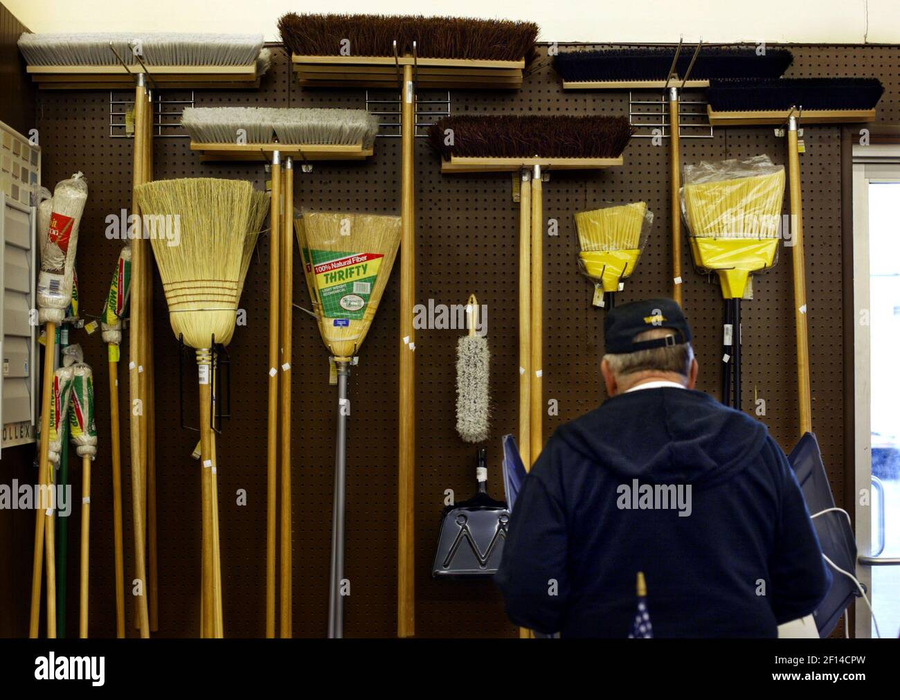 Calvin Blake cast his vote in the broom section Tuesday, February 5 ...