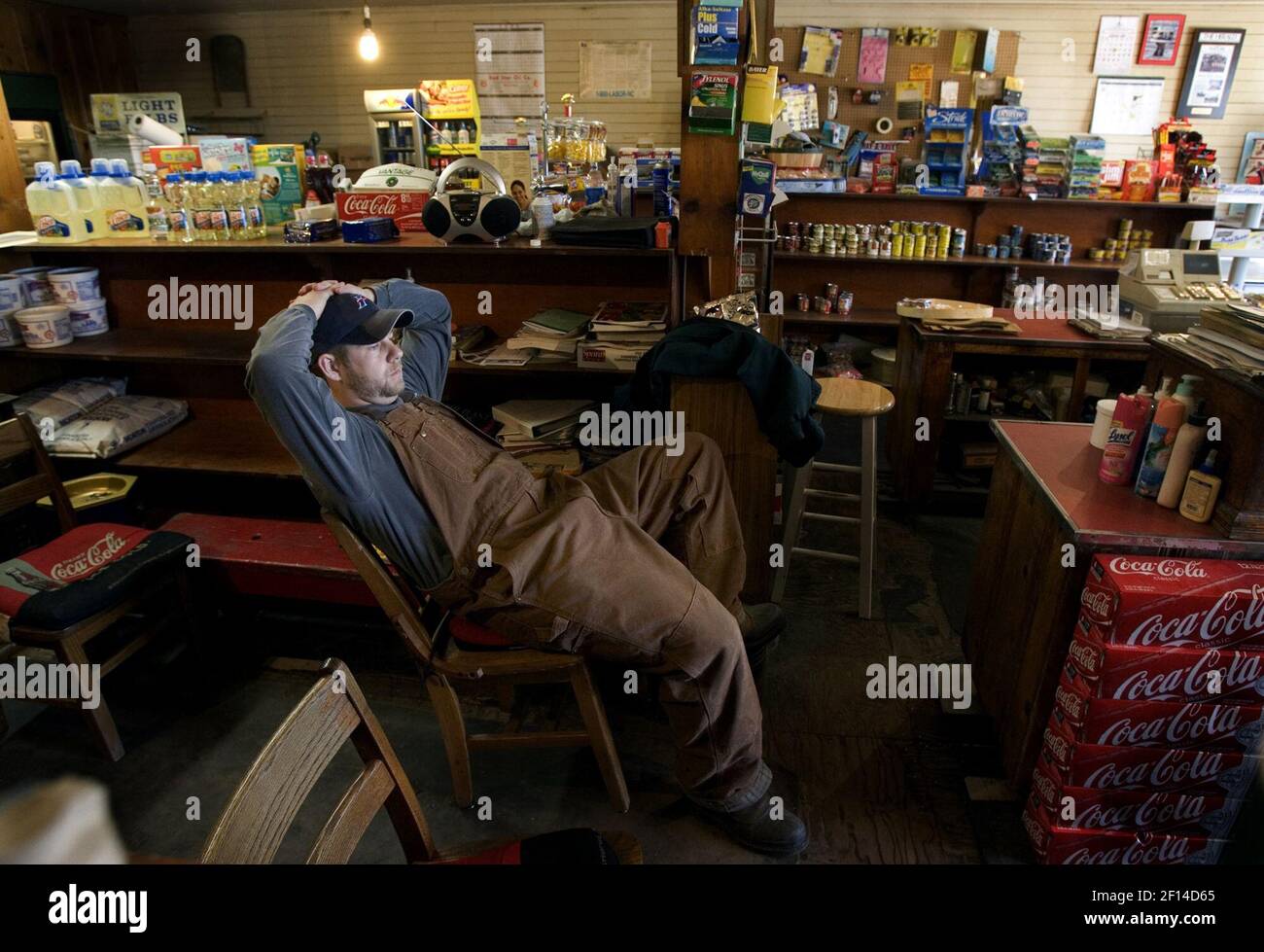 Josh Barnes relaxes before the lunch crowd arrives at the C. E. Barnes ...