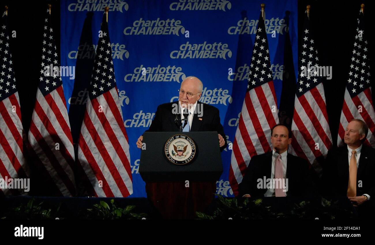 Vice President Dick Cheney spoke for about 25 minutes at the Charlotte ...