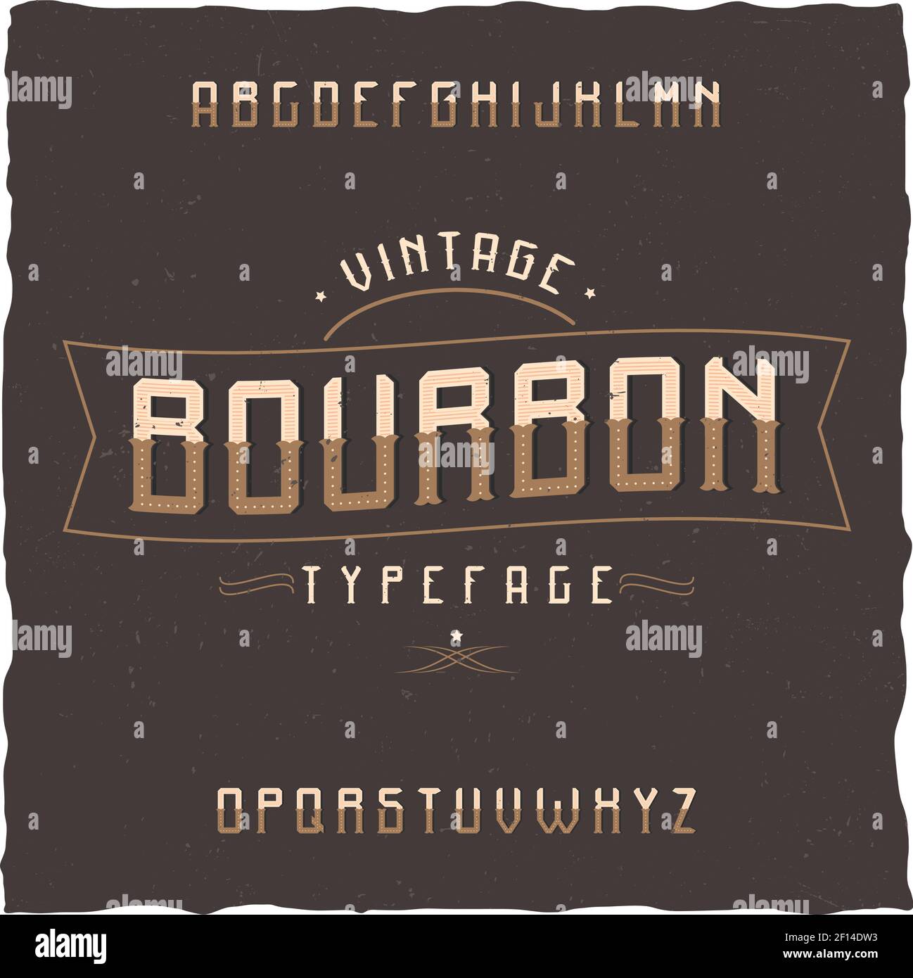 Vintage label typeface named Bourbon. Good font to use in any vintage ...