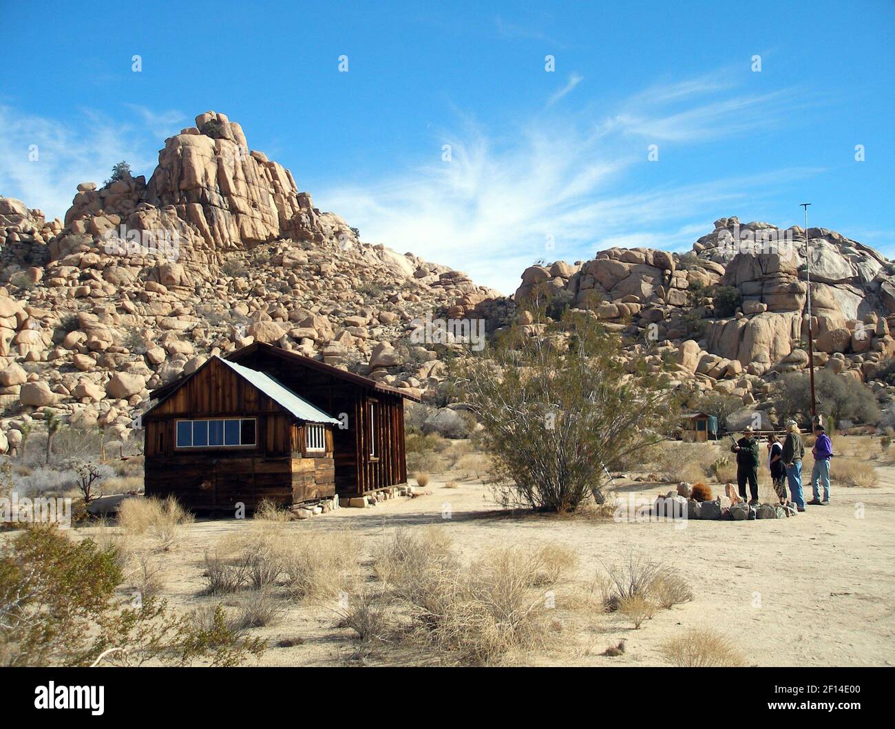 A park ranger leads a tour of a two-room school house at the historic ...