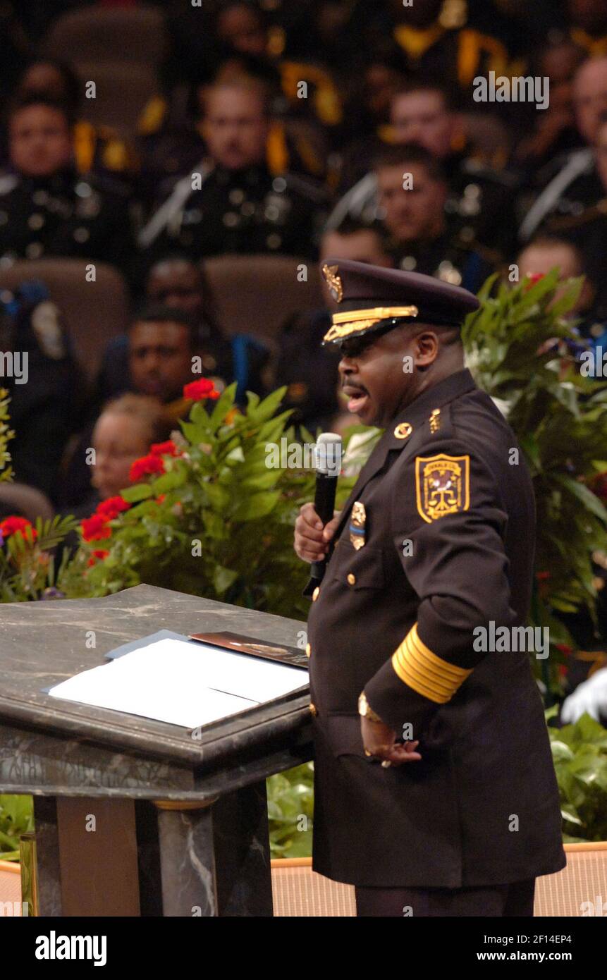 DeKalb County Police Chief Terrell Bolton speaks at a memorial for ...