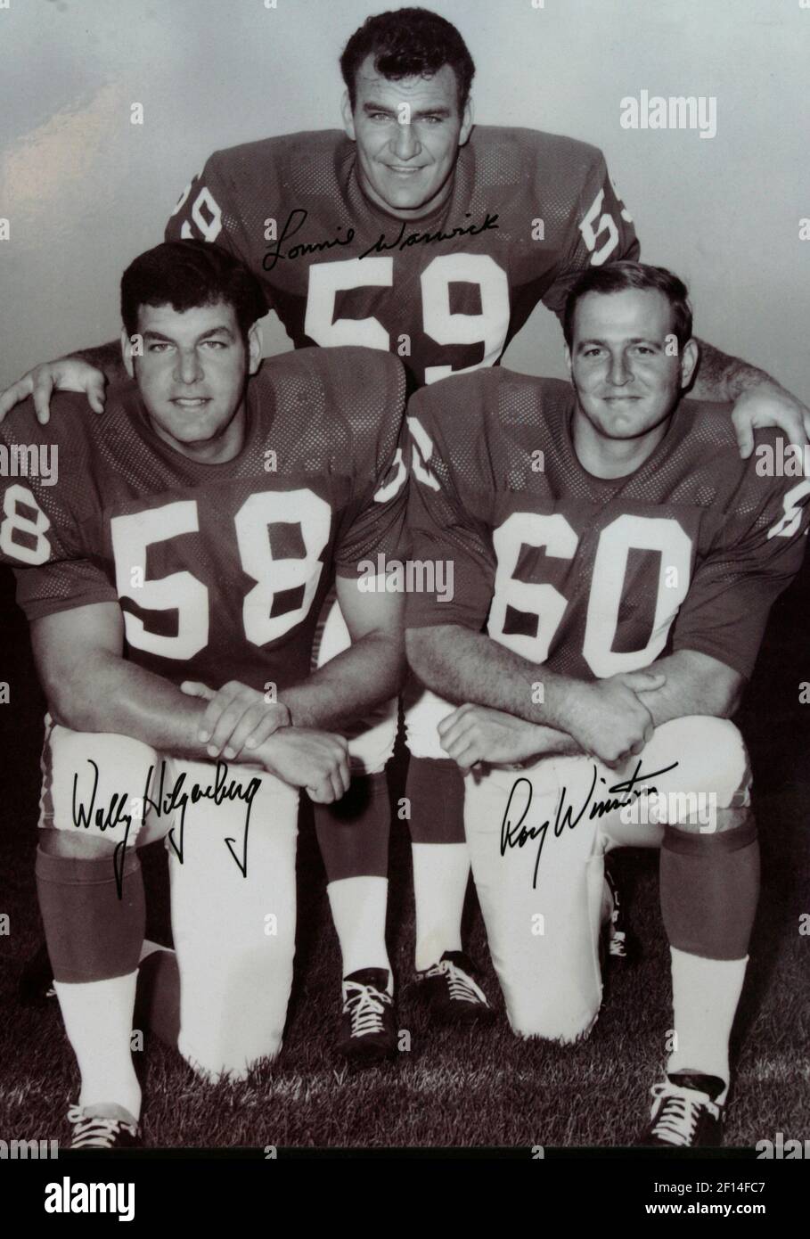 Wally Hilgenberg is pictured with fellow Vikings linebackers Roy ...