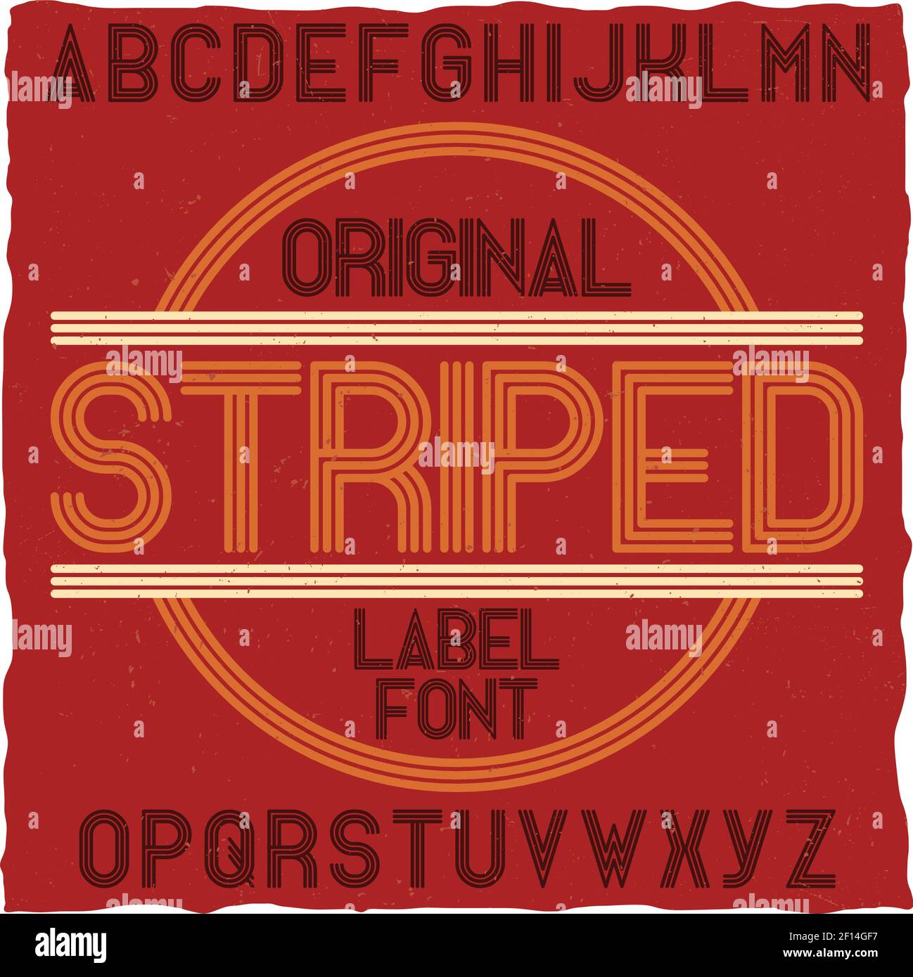 Striped vintage label typeface. Best for posters, headlines and graphic ...
