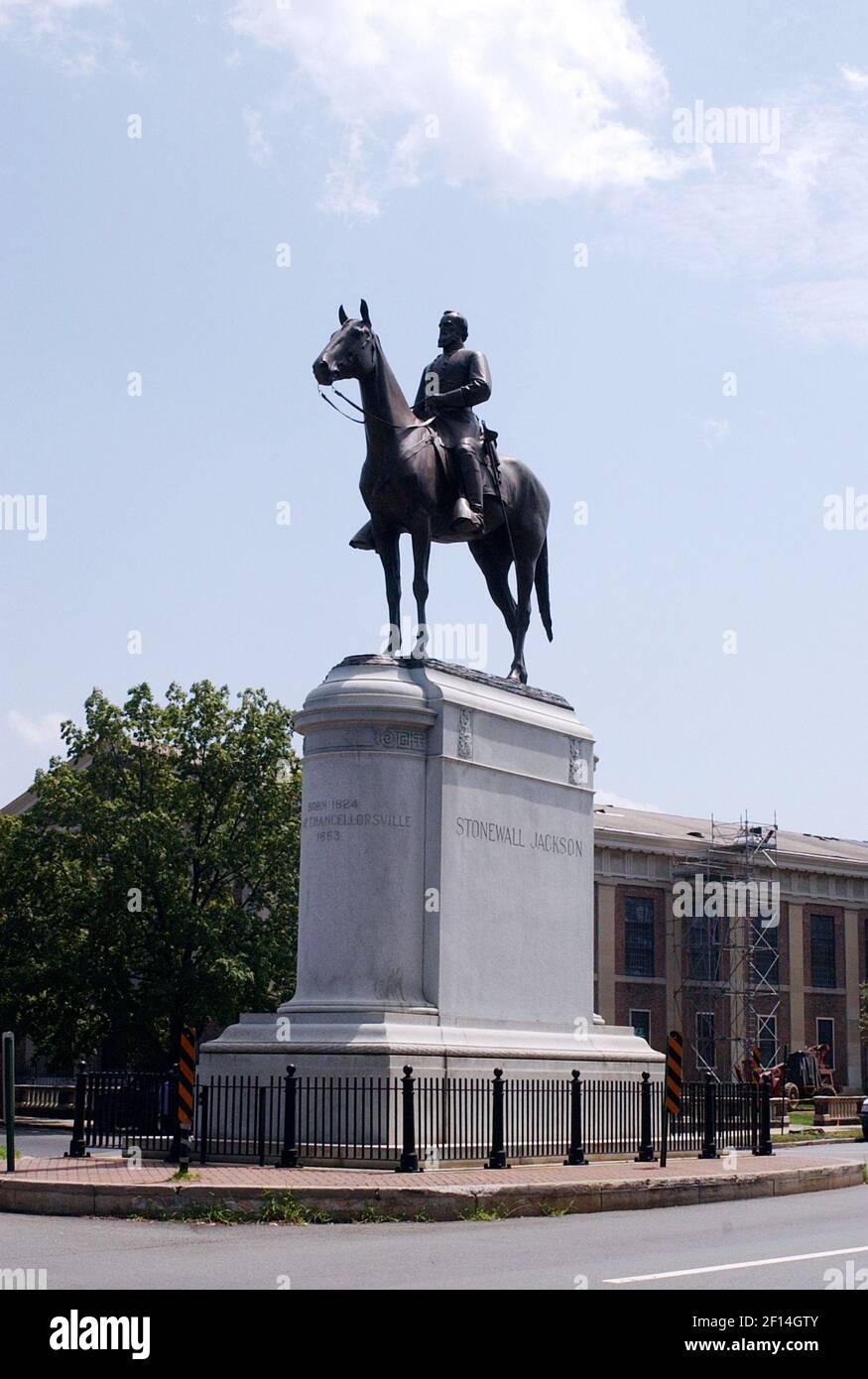 The Gen. Thomas "Stonewall" Jackson Monument is located on Monument ...