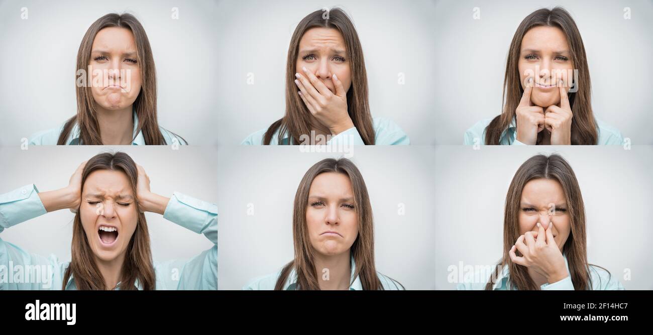 Emotions collage hi-res stock photography and images - Alamy