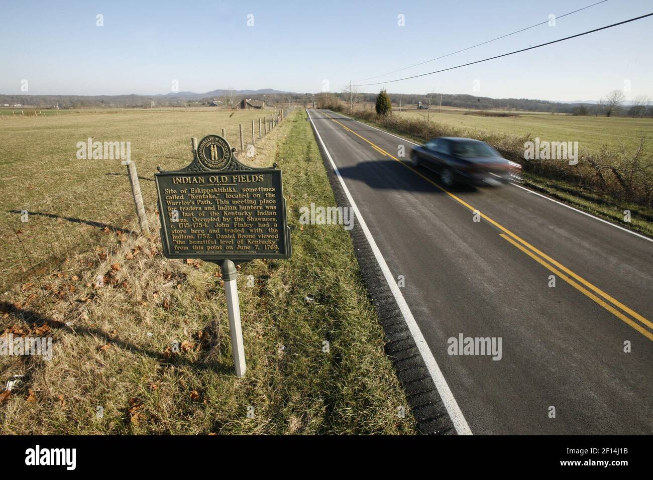In this photograph, Ky. 15 runs past a historical marker indicating the ...