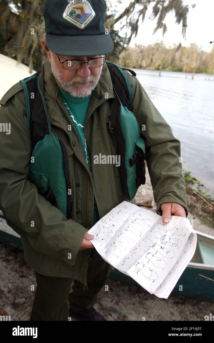 Wayne Hartley, park ranger at Blue Spring State Park in Orange City ...