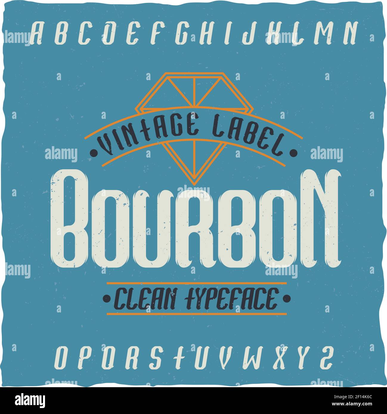 Vintage label typeface named Bourbon. Good font to use in any vintage ...
