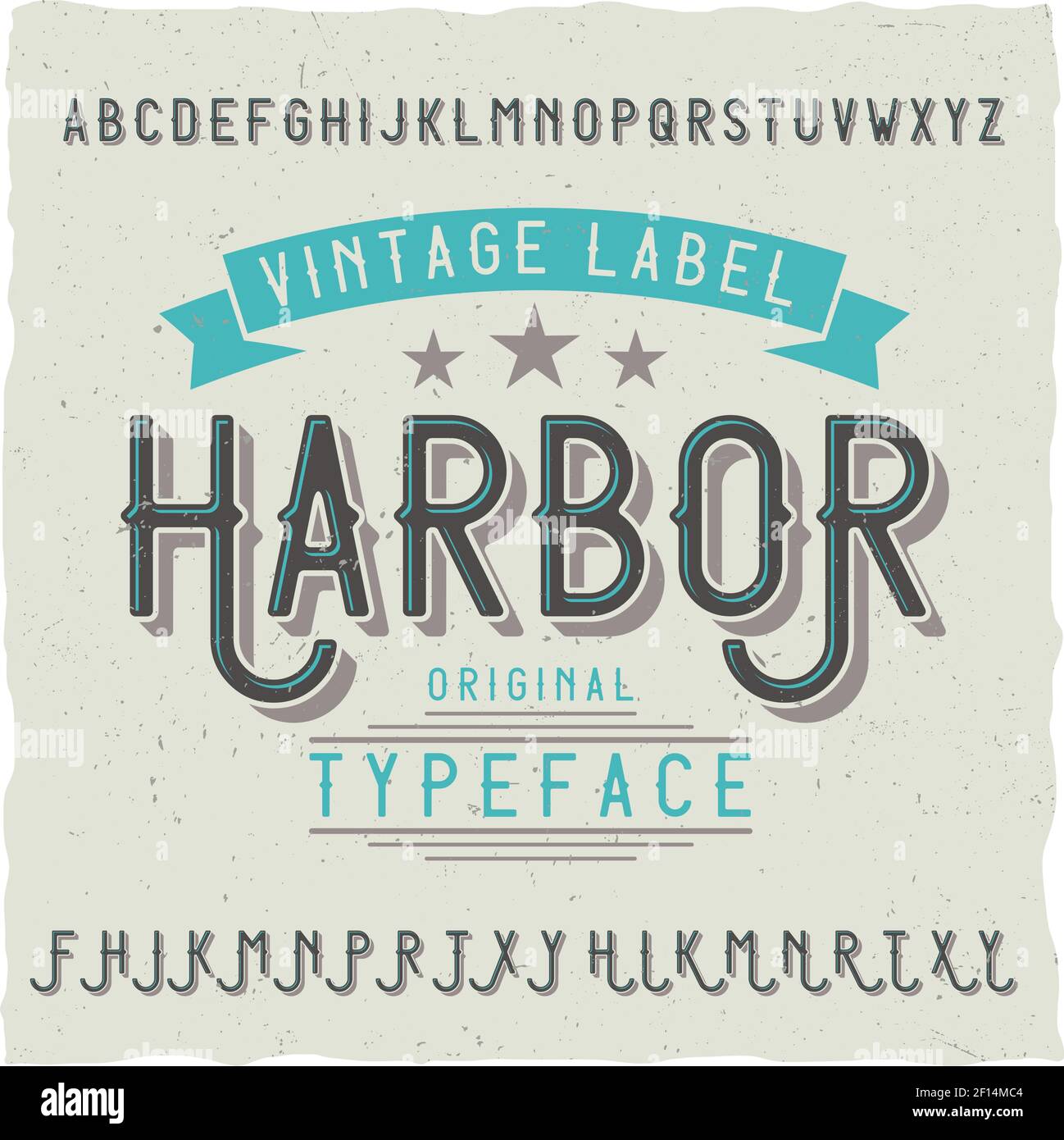 Vintage label font named Harbor. Good to use in any creative labels ...